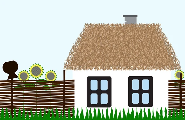 Casa rural de dibujos animados imágenes de stock de arte vectorial ...