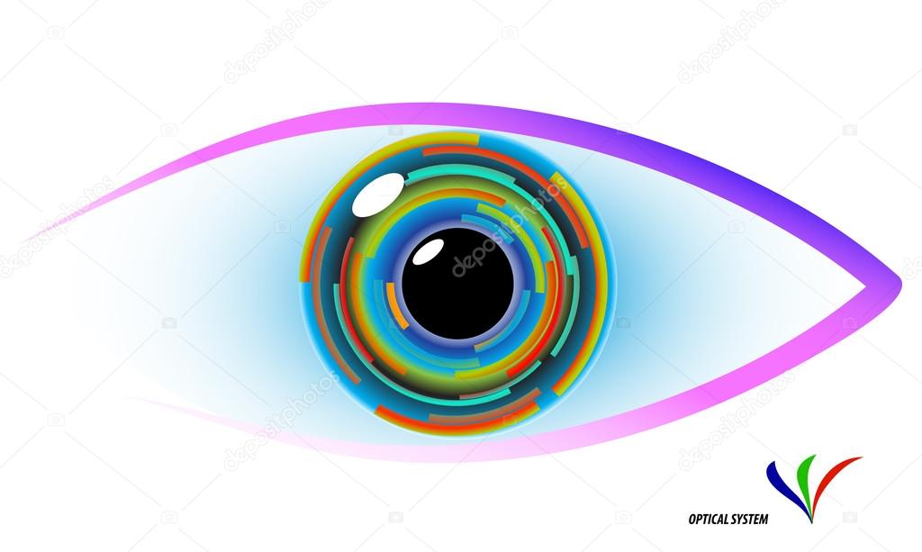 Optical system in a vector on a white background Stock Vector Image by ...