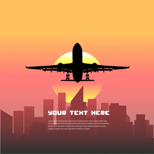 Avion despegando imágenes de stock de arte vectorial | Depositphotos