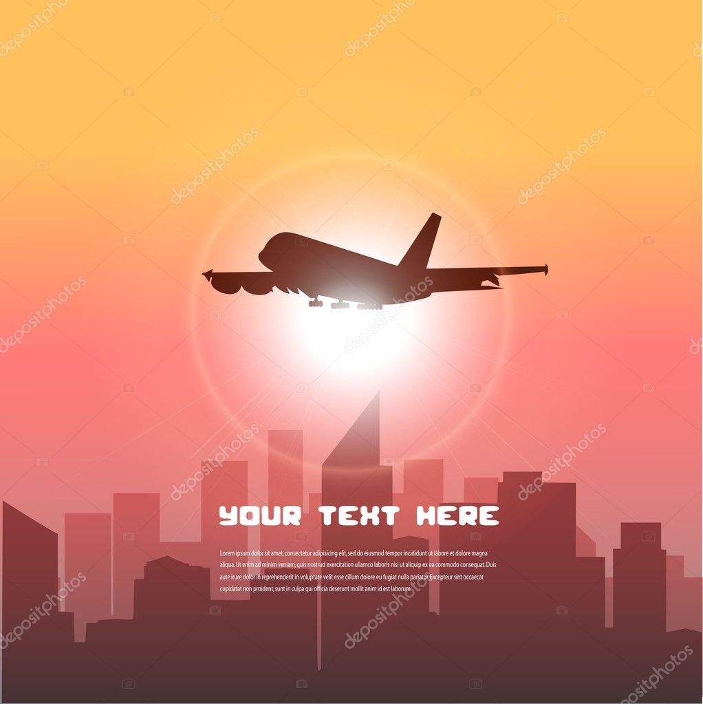 Plane taking off Stock Vector by ©matc 49451967