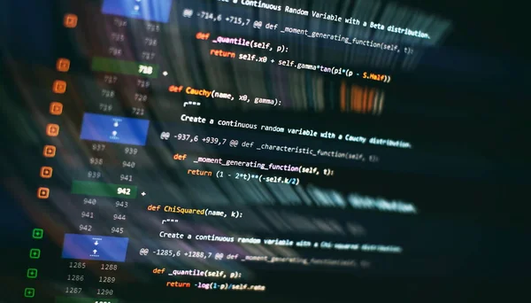 Website development. Server logs analysis. Closeup developing programming and coding ...