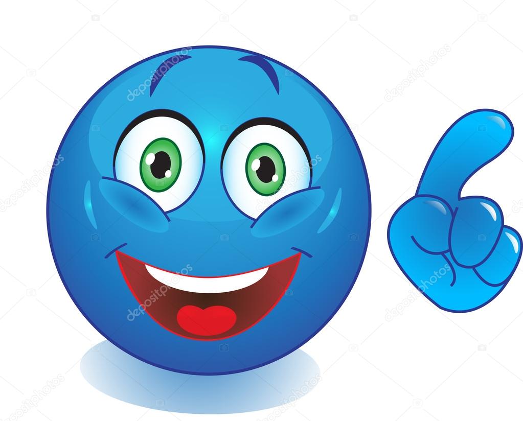 Blue Smiley Face Thumbs Up