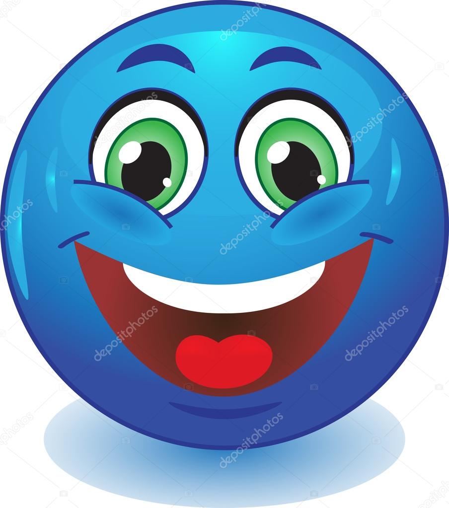 Bleu smiley sourires — Image vectorielle #28794323
