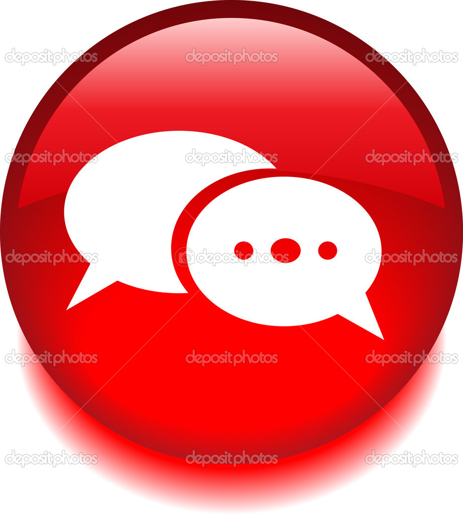 Text Message Icon Red