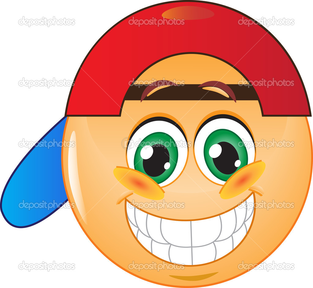 Smiley in cap — Stock Vector © natalipopova #40921507