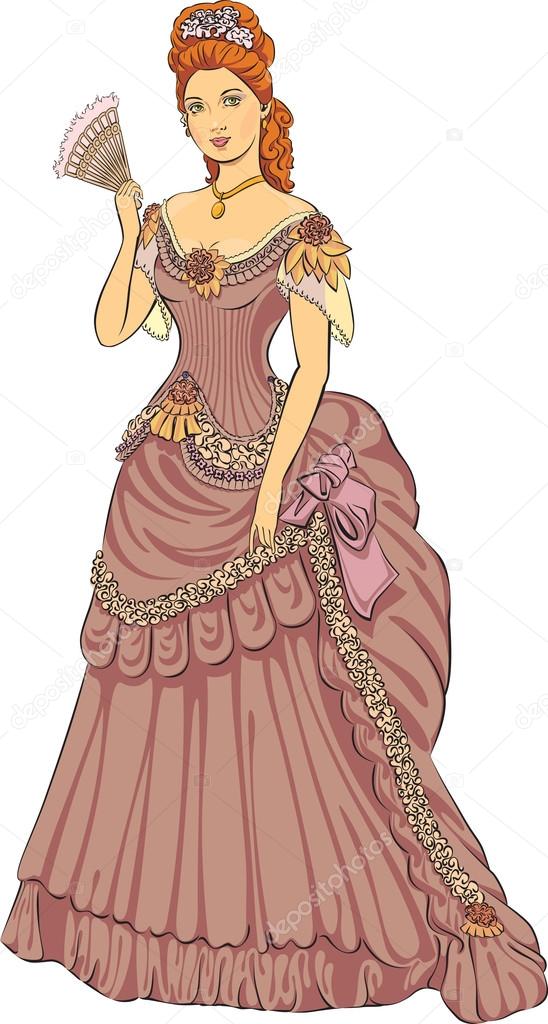 Victorian fashioned lady Stock Vector Image by ©artefy #20403463