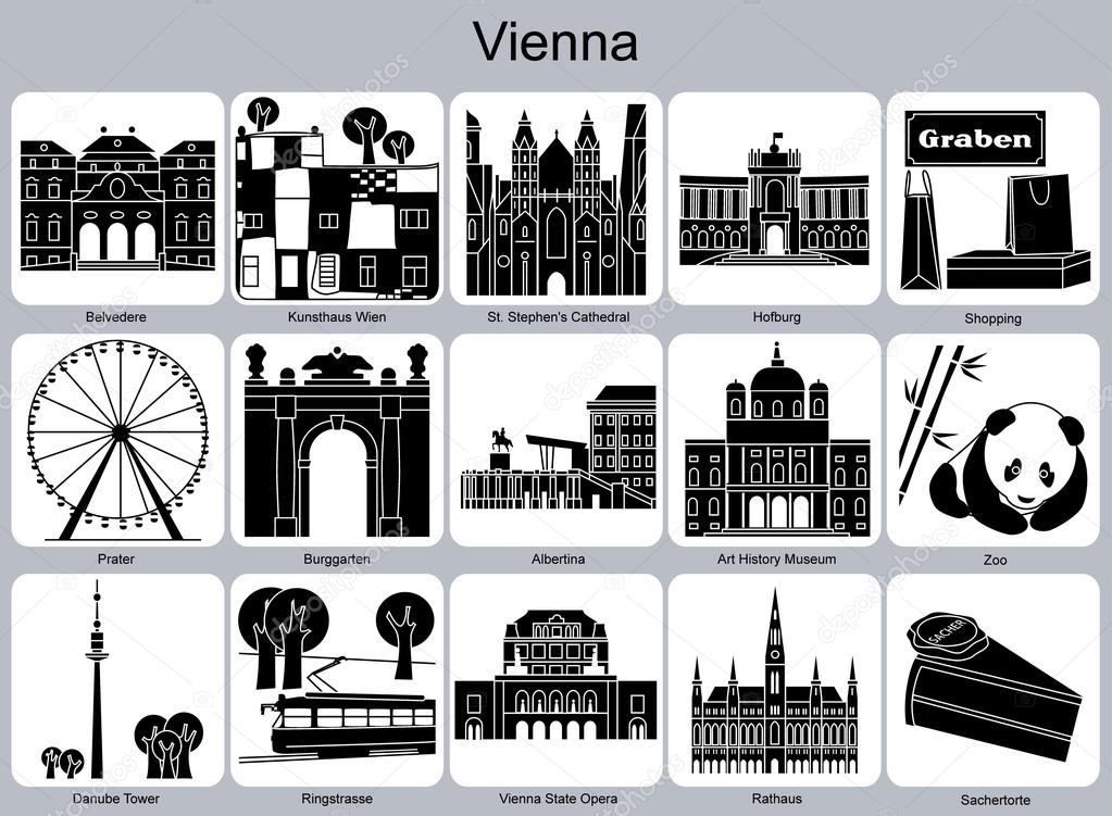Vienna icons — Stock Vector © artefy #35808425