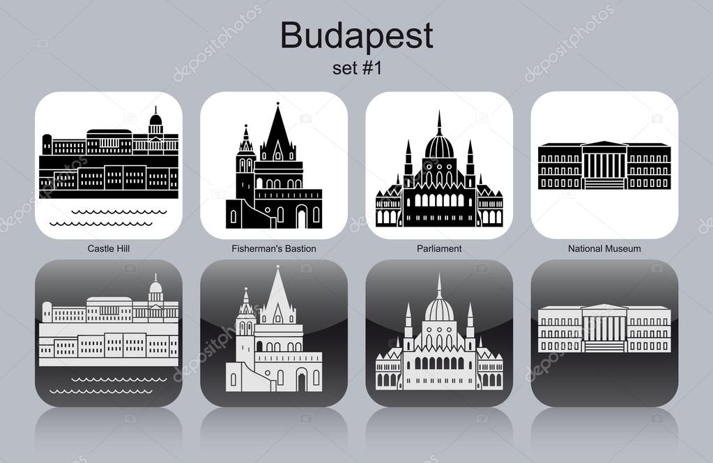 Icons of Budapest — Stock Vector © artefy #51308533