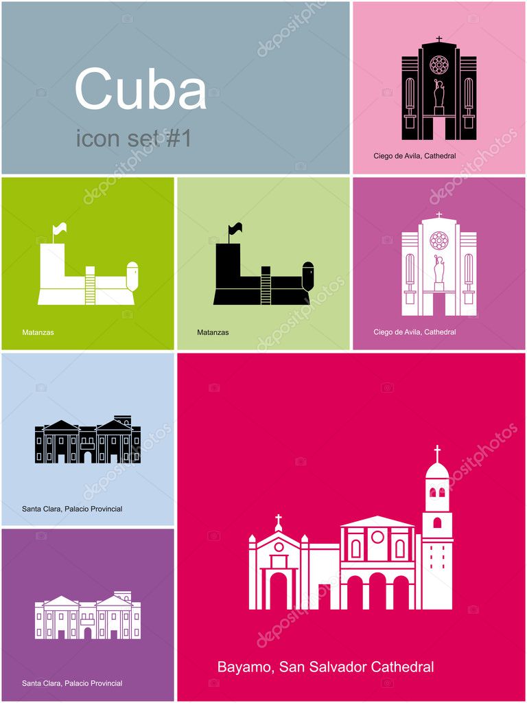 Icons of Cuba Stock Vector Image by ©artefy #51308603