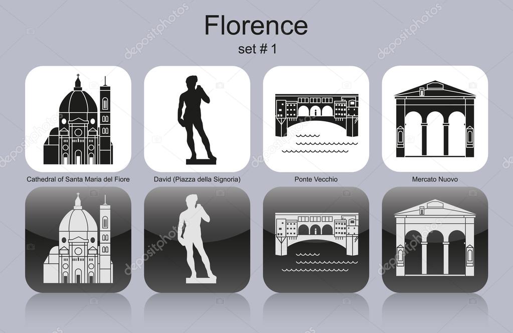 Icons of Florence — Stock Vector © artefy #51308637