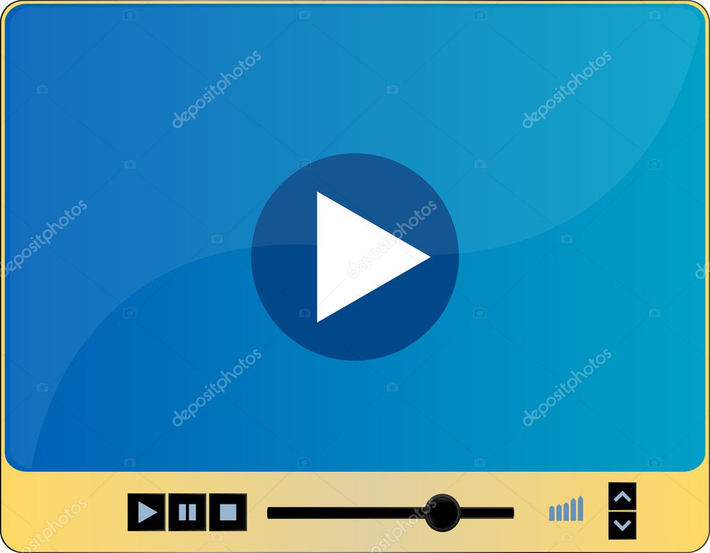 Video media player interface — Stock Photo © fotoscool #20093395