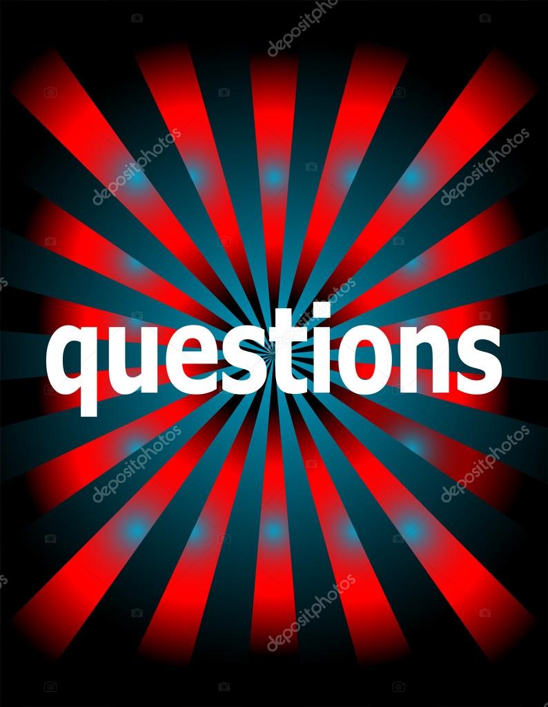 Template with modern sunburst and questions text Stock Photo by ...