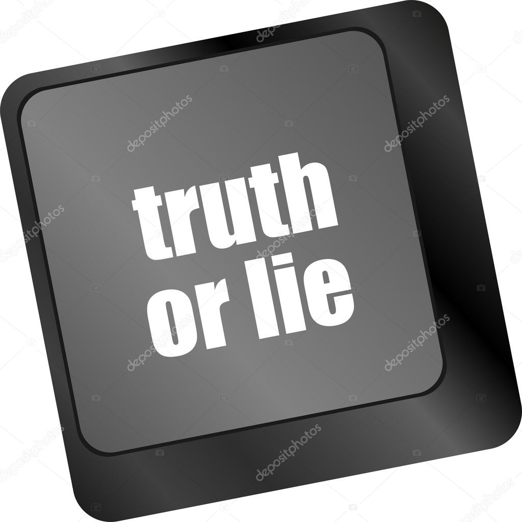Truth or lie button on computer keyboard key — Stock Photo © fotoscool ...
