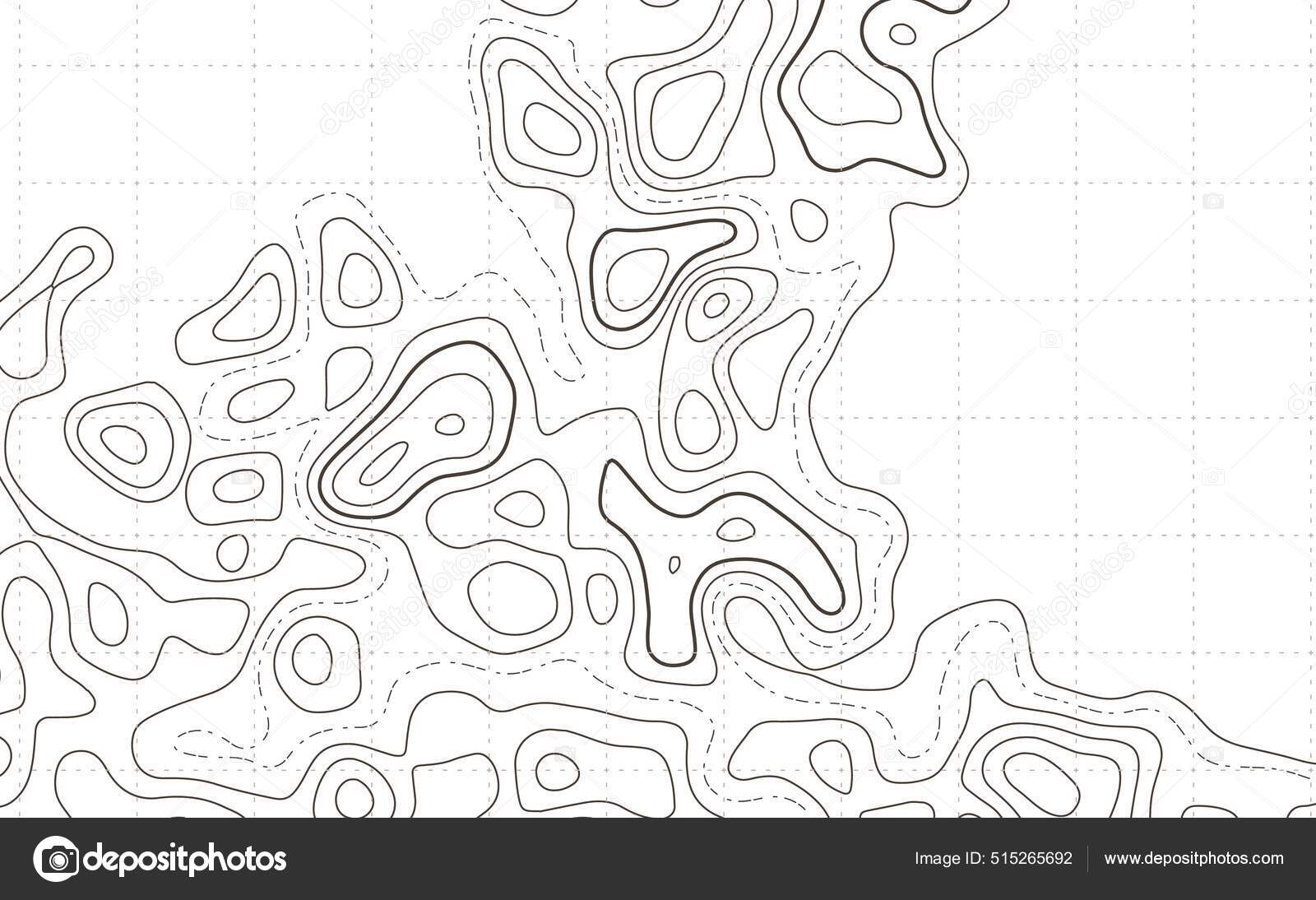Topographic Map Abstract Background Outline Cartography Landscape ...