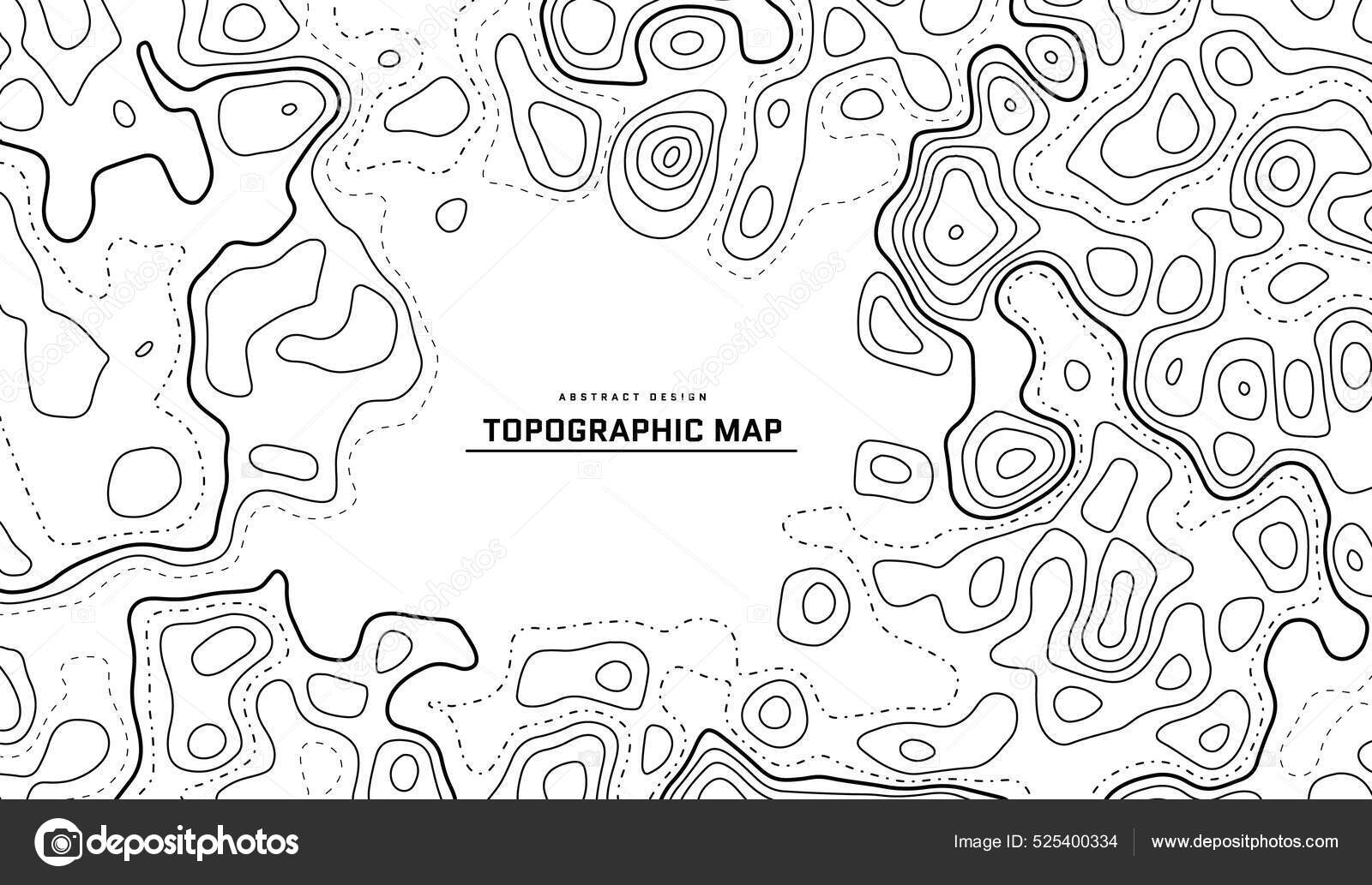 Topographic map abstract background. Outline cartography landscape ...