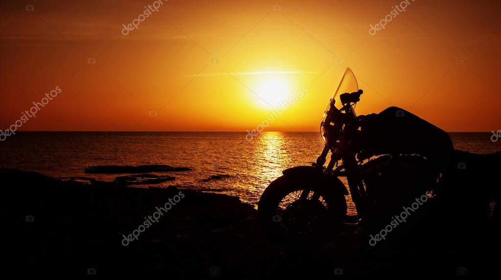 Motorcycle on sunset Stock Photo by ©Anna_Om 16213285