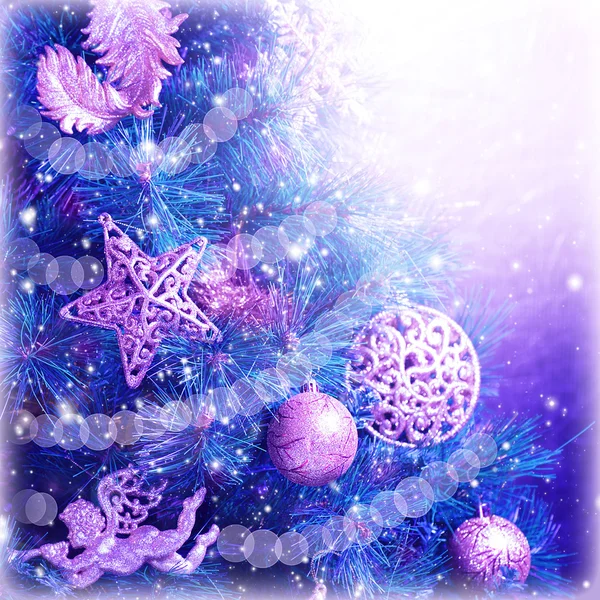 Blue christmas tree picture | Blue Christmas tree background — Stock ...