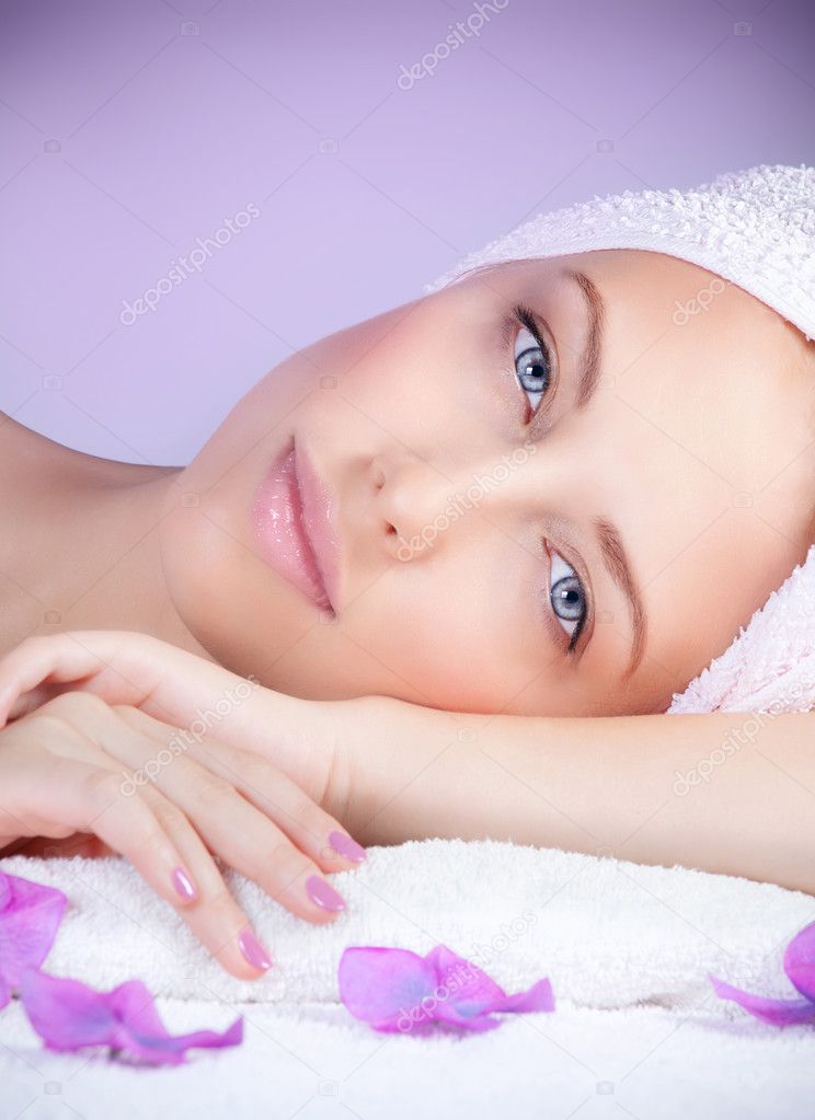 Beautiful woman at spa — Stock Photo © Anna_Om #24559809