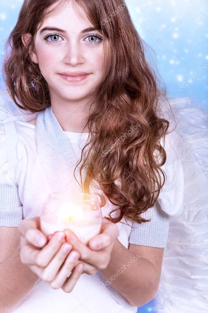 Cute angel portrait Stock Photo by ©Anna_Om 36373277