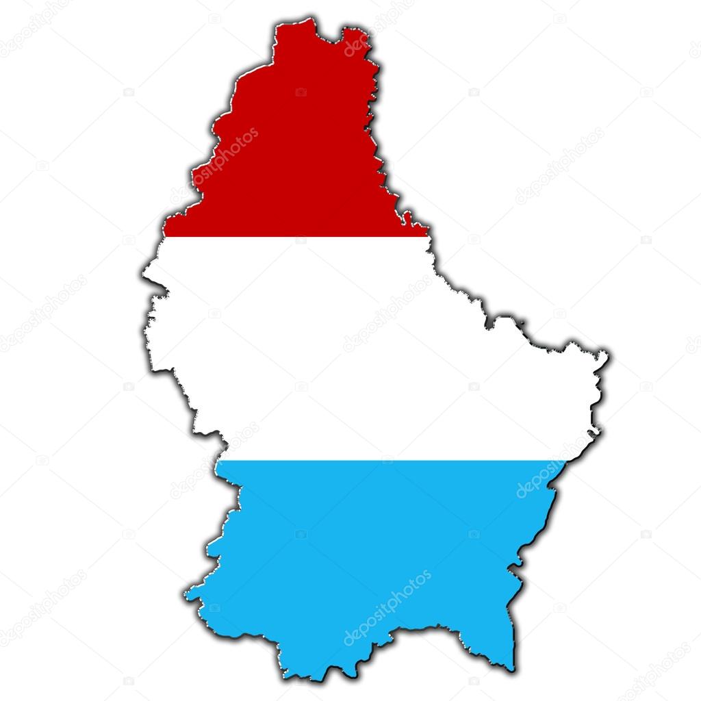 Mapa de contorno estilizado de Luxemburgo — Foto de stock #14297749 ...