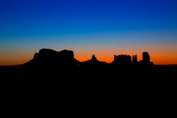 Sunrise on US 163 Scenic road to Monument Valley Park - Stock Image ...