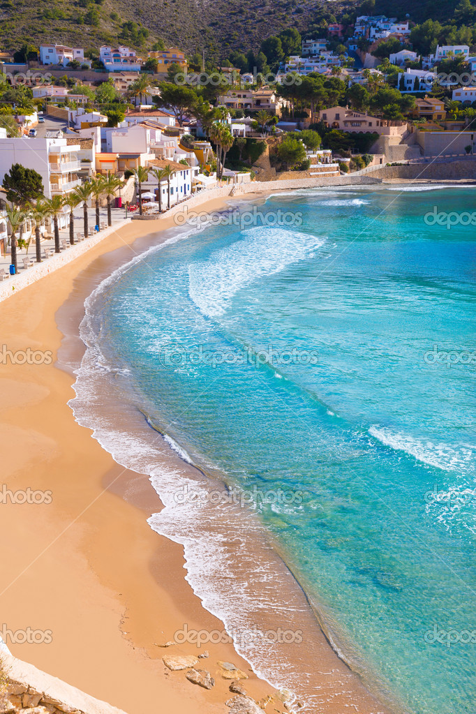 Moraira playa el Portet playa en el Mediterráneo Alicante 2024
