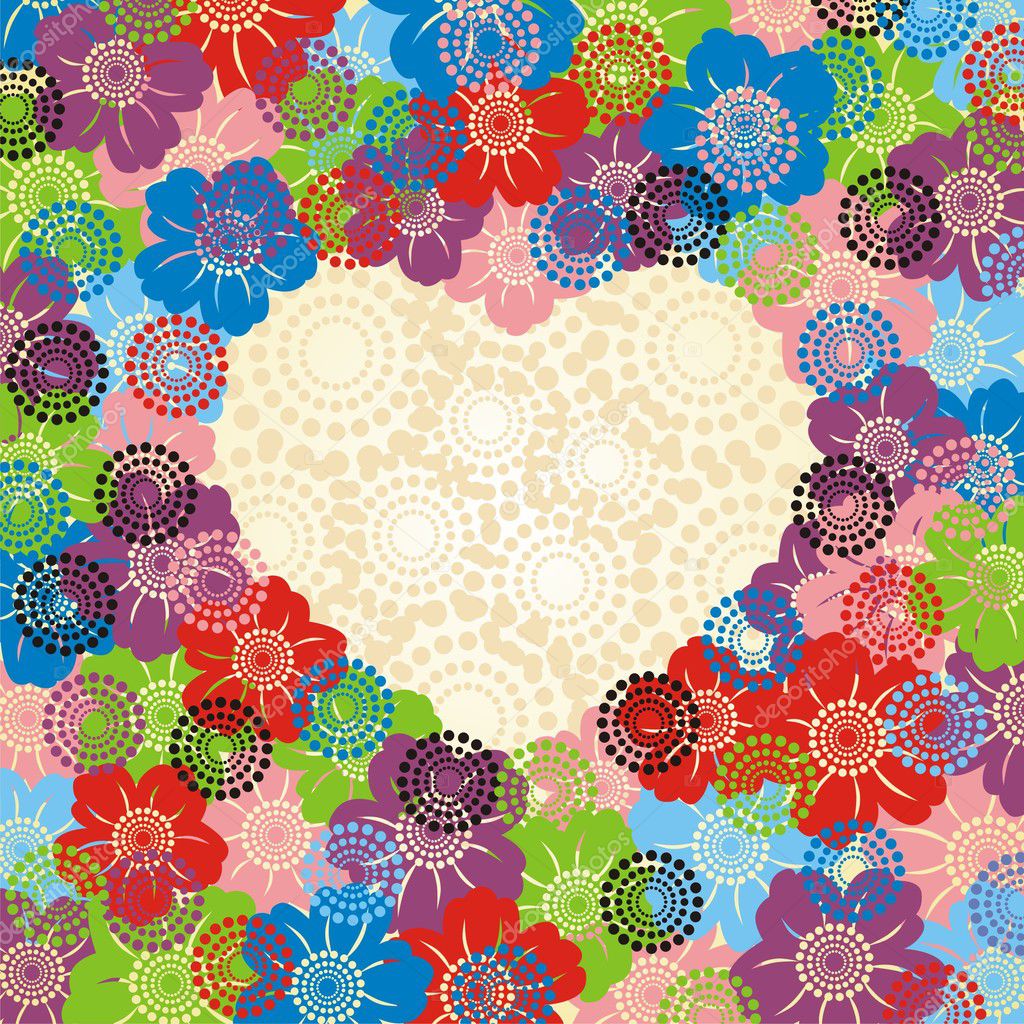 Postcard with heart Stock Vector Image by ©aleksandra_a #18586769