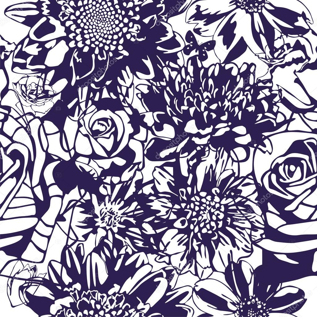 Floral vector texture Stock Vector by ©aleksandra_a 18590709