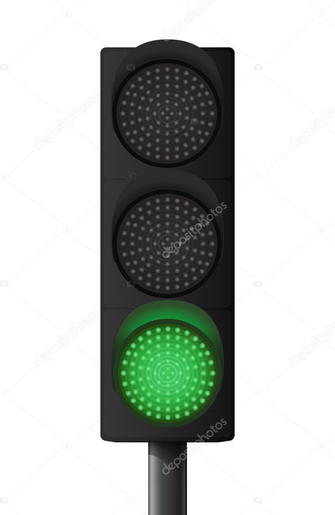 Semáforo verde Vector de stock por ©Thomaspajot 25065495