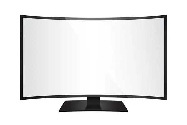 Realistic Curved Monitor Isolated Vector Eps Stock Vector Image by ...