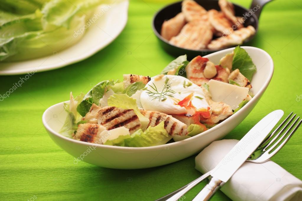 Chicken Caesar Salad Stock Photo by ©gzorgz 17344305