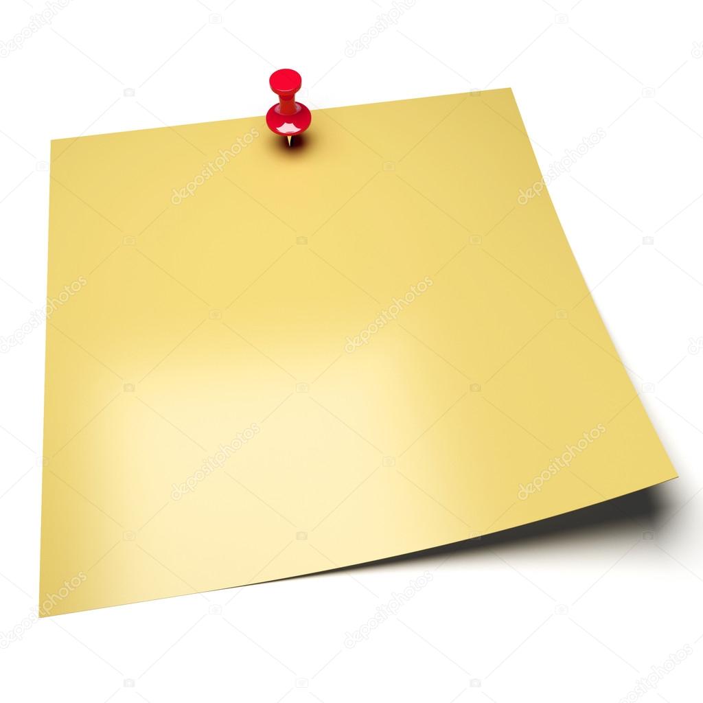 Blank note with stick pin — Stock Photo © balein #14434925