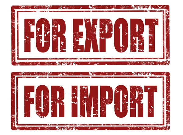 For import and for export stamps — Stock Vector © roxanabalint #4412282