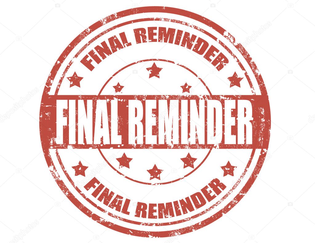 Final reminder-stamp Stock Vector Image by ©carmen_dorin #28874527