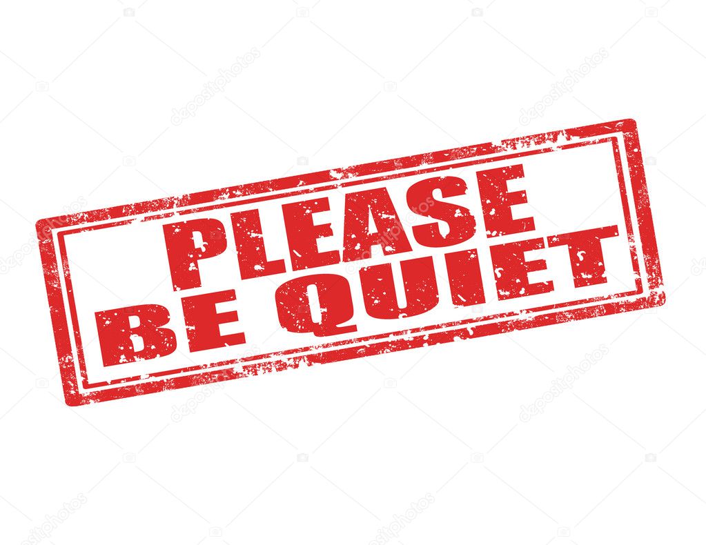 Please be Quiet-stamp — Stock Vector © carmen_dorin #29678223