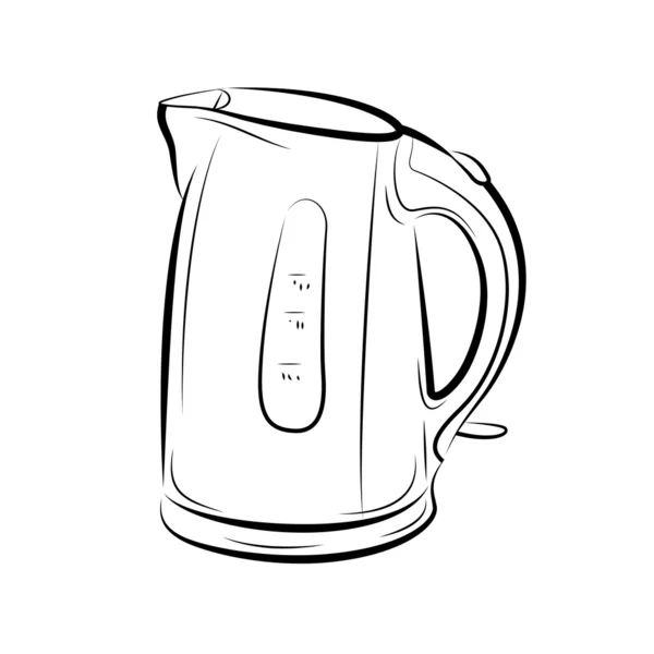 Drawing teapot kettle, vector illustration Stock Vector Image by ...