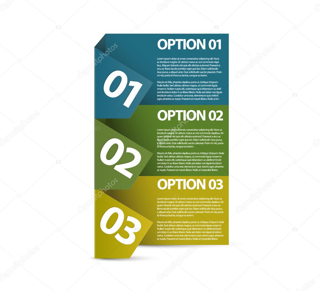 One two three - vector paper options Stock Vector Image by ©orson #12598878