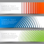 Simple colorful horizontal banners - with circle motive Stock Vector ...