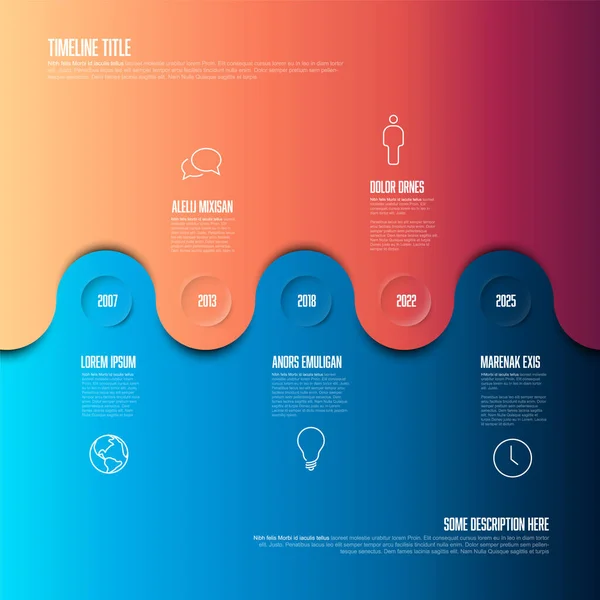 Vector Infographic Company Milestones Timeline Template Triangle ...