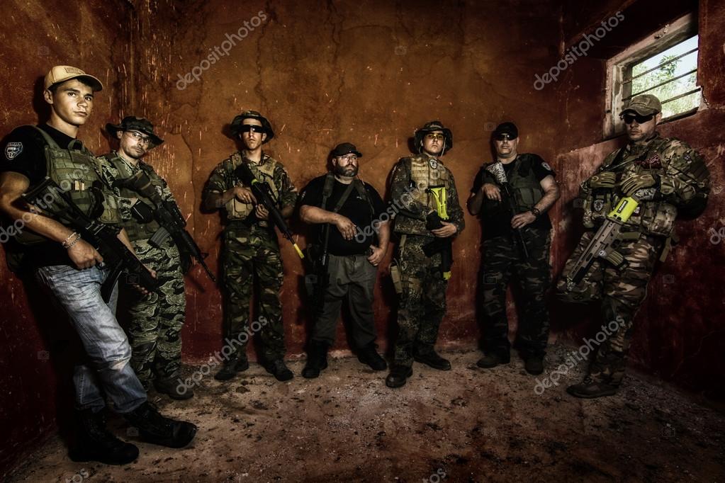 Airsoft Team In Action