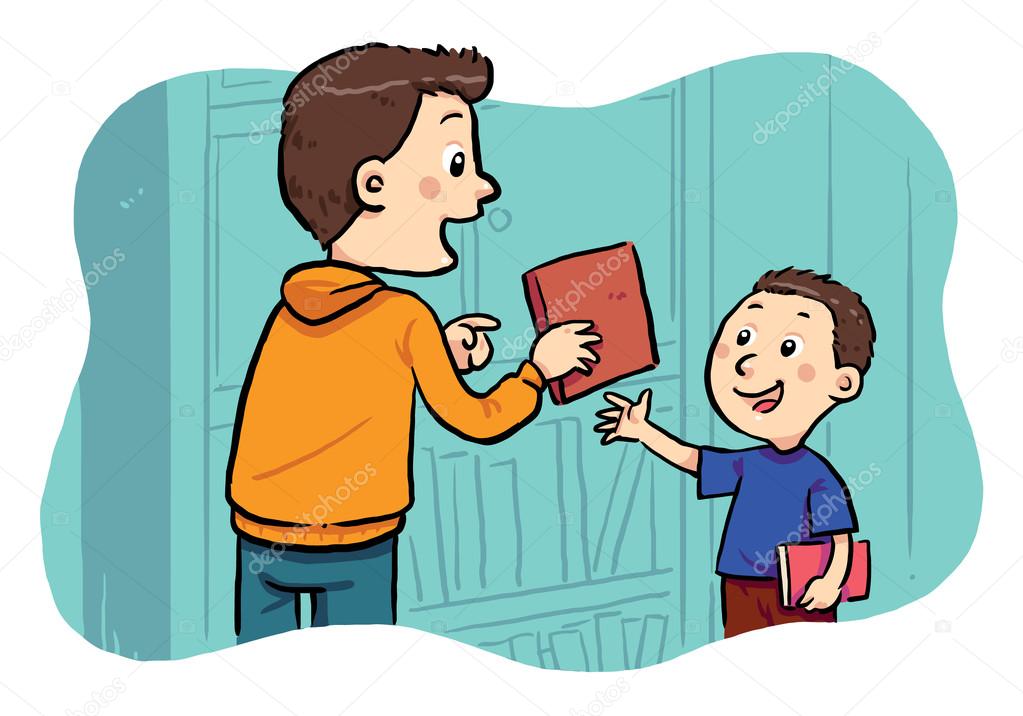 Tomando prestado un libro Vector de stock #26748211 de ©mikailain