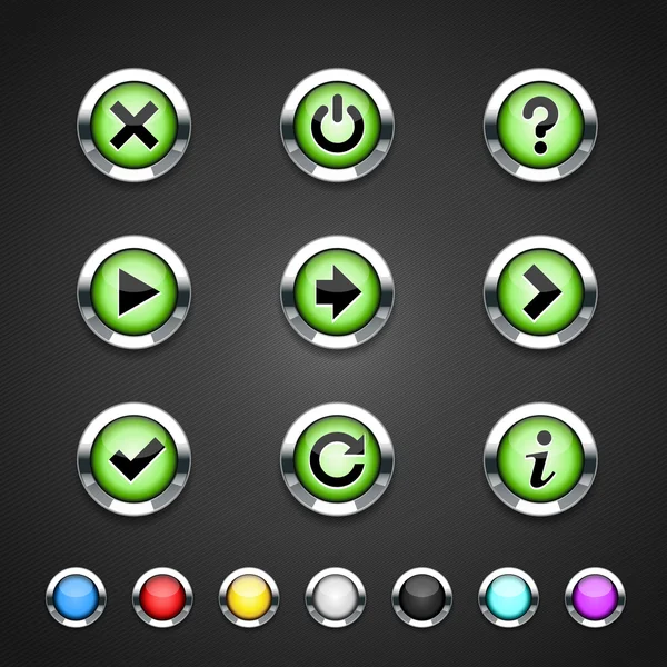 Metallic buttons Stock Vector by ©popcic 5402600