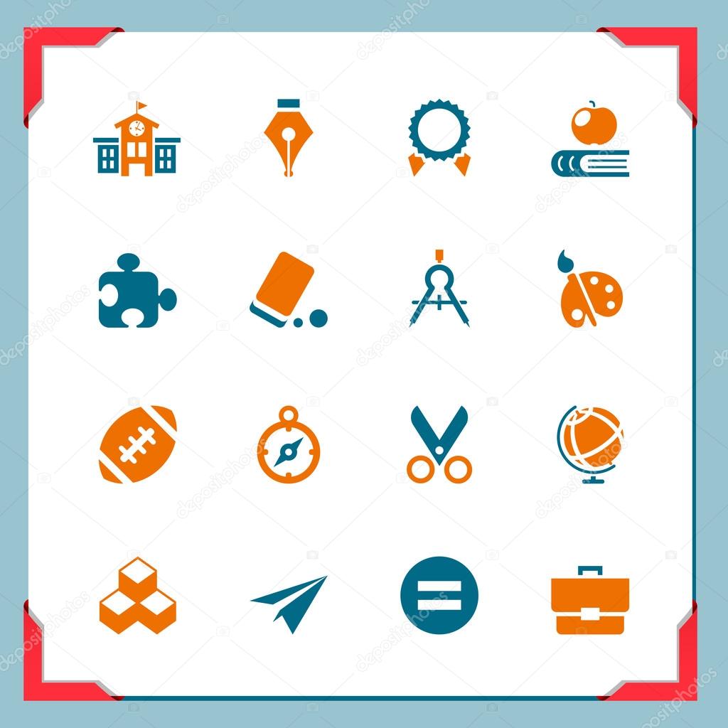 School icons Stock Vector by ©popcic 42455075