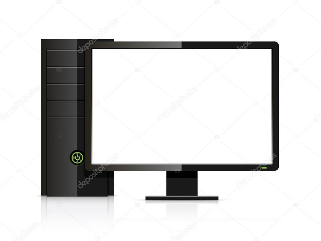 Blank desktop computer Stock Vector Image by ©popcic #42455423
