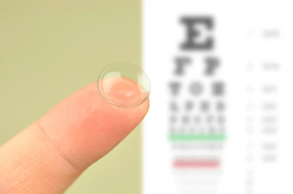 Contact lens and eye test chart - Stock Image - Everypixel