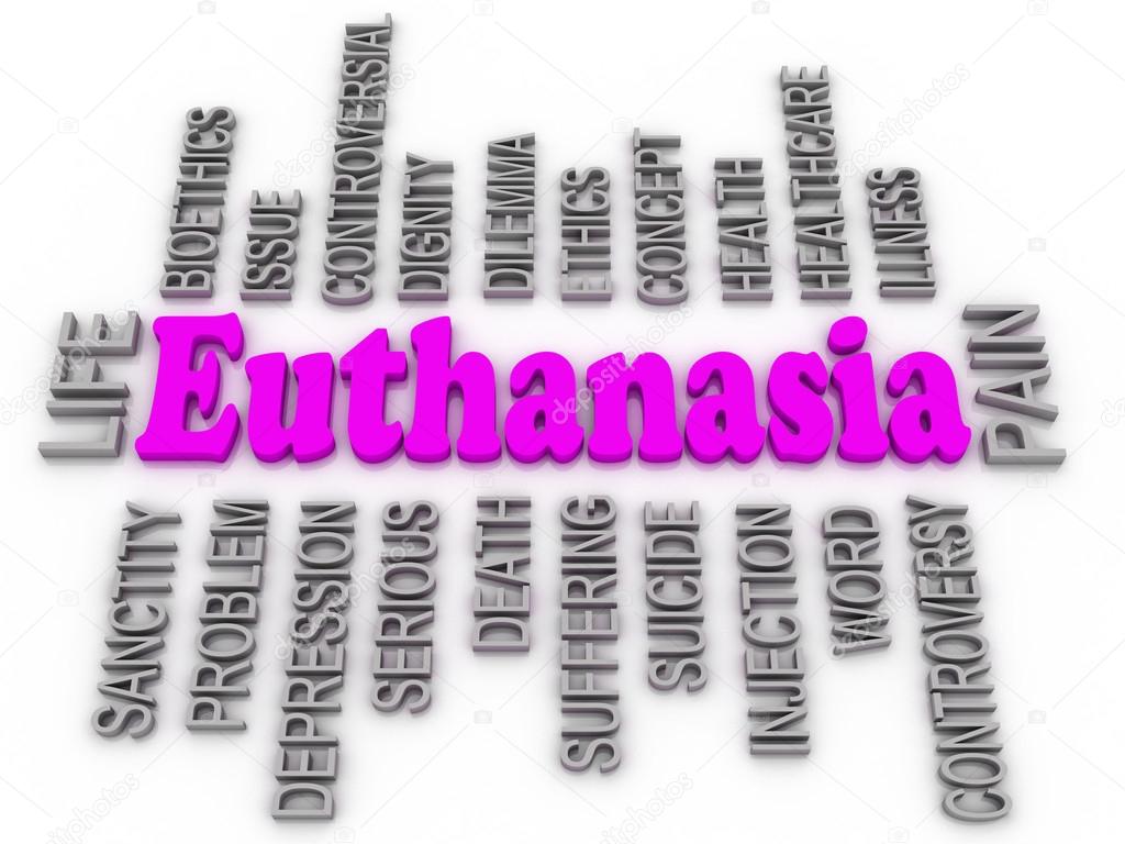 Euthanasia issues. 3d imagen word concept — Stock Photo © dacasdo #50344263