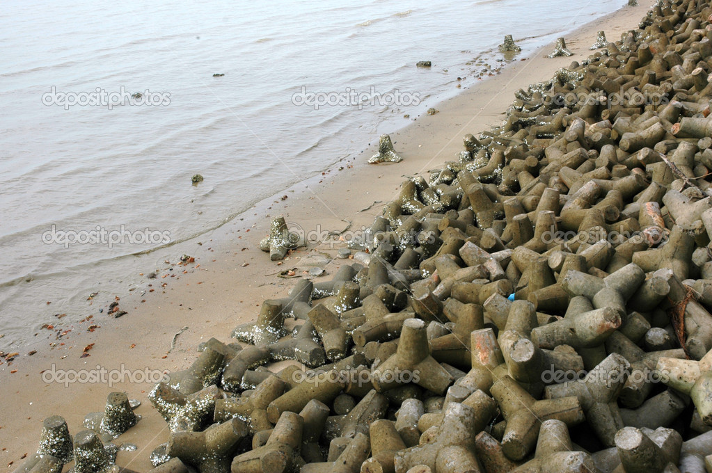Tetrapods on the beach — Stock Photo © tempakul #12882523