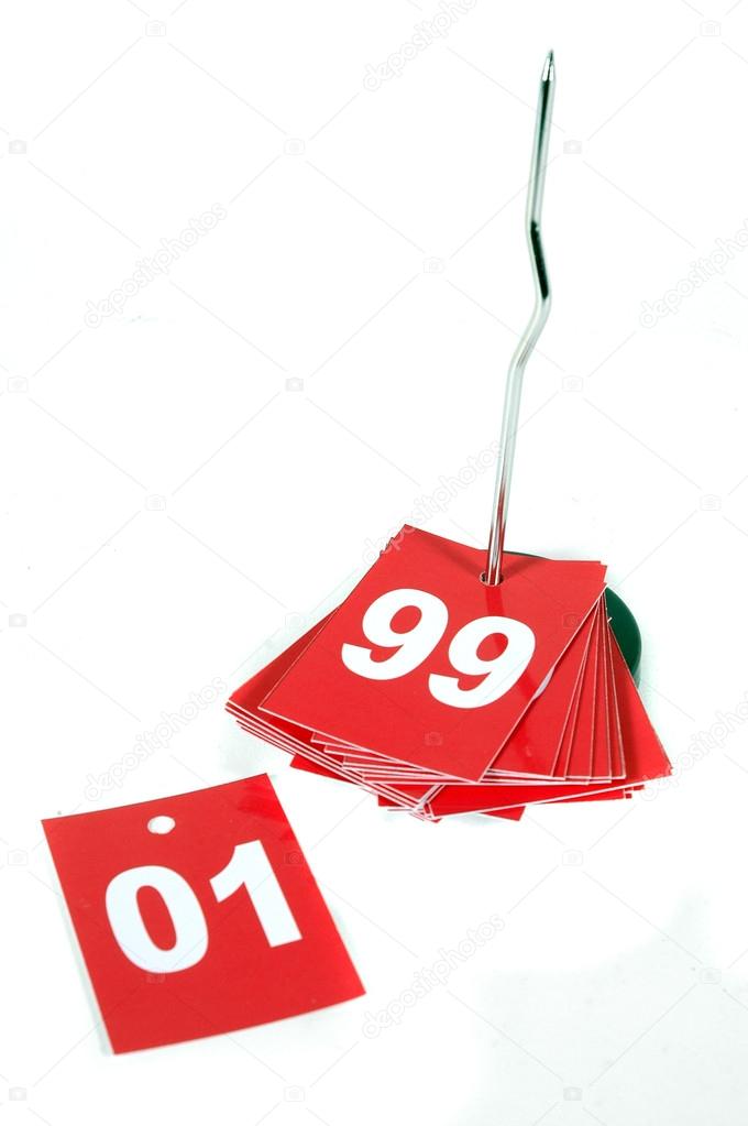 Queue numbers one to ninety-nine Stock Photo by ©tempakul 13252617