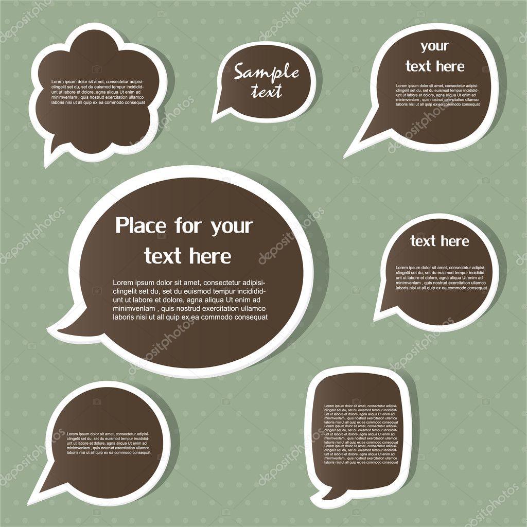 Speech bubbles — Stock Vector © katerinarspb #15725347 Speech bubbles — Stock Vector © katerinarspb #15725347
