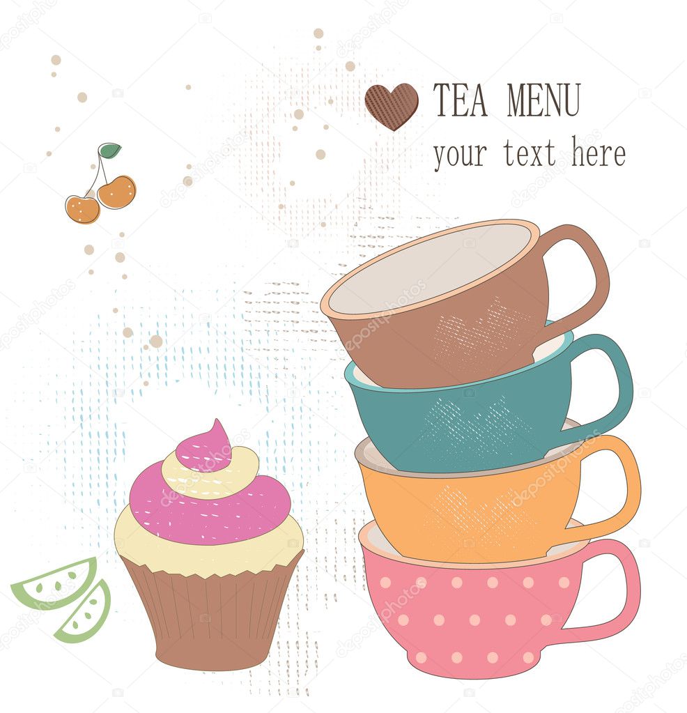 Tea menu Stock Vector by ©katerinarspb 19547425